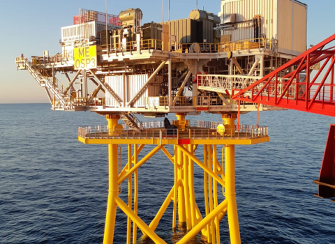 First of three offshore substations installed at Moray East Wind farm ...